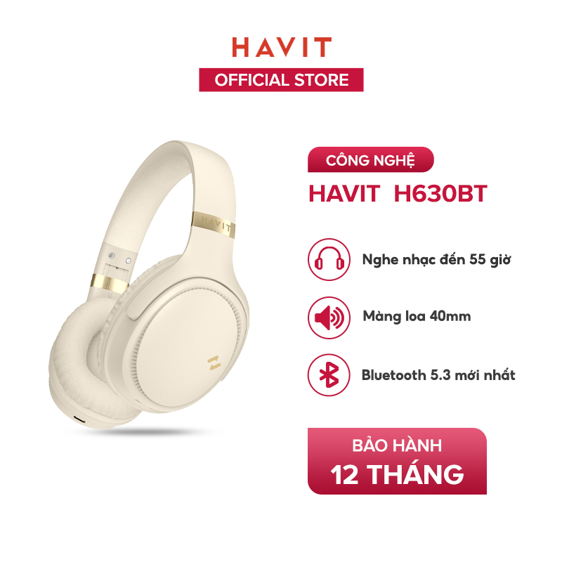 Tai Nghe Headphone HAVIT H630BT, Driver 40mm, Bluetooth 5.3, Nghe Đến 36H - Hàng Chính Hãng ...
