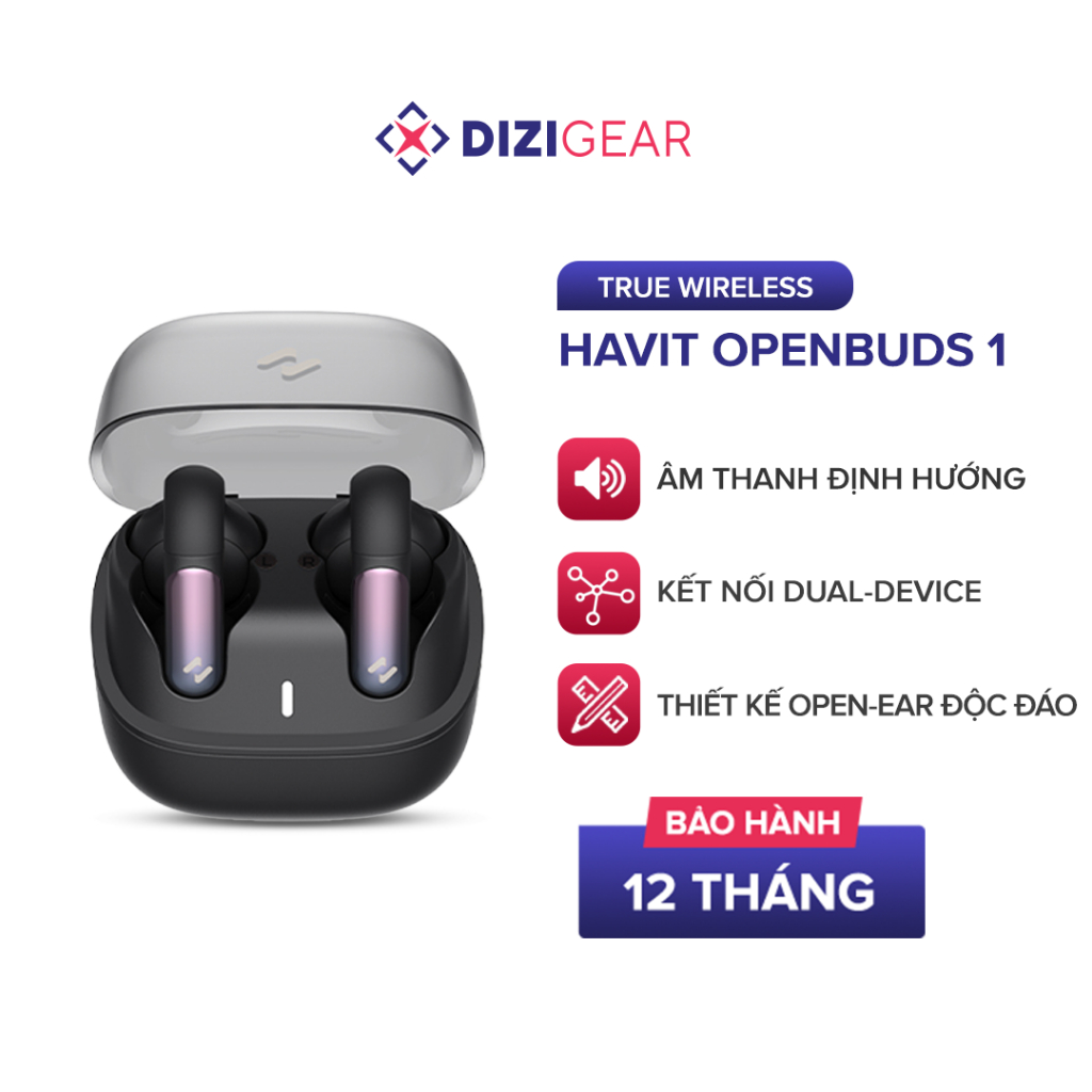 Tai Nghe Havit Openbuds 1, Thiết Kế Open-Ear, Bluetooth 5.3, Nghe Đến ...