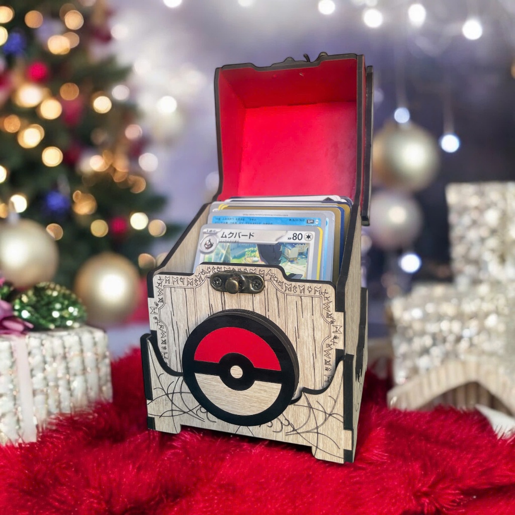 Hộp Đựng Thẻ Bài Pokémon, Deck Box Trading Card Game Bằng Gỗ – Kích ...