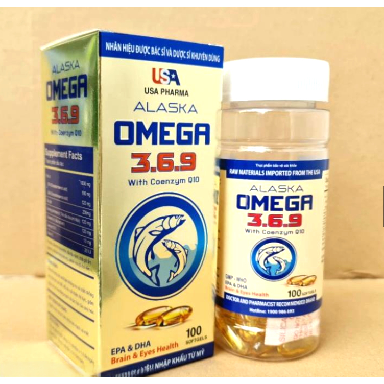 viên uống Dầu cá Alaska omega 369 Dùng cho người bị mắc bệnh tim mạch ...