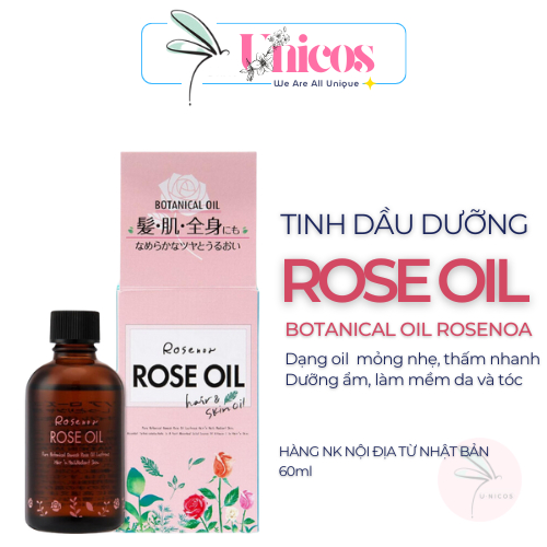 Dầu Dưỡng Tóc ROSE OIL Rosenoa Hair & Skin Oil Nhật Bản Dưỡng Tóc Và ...