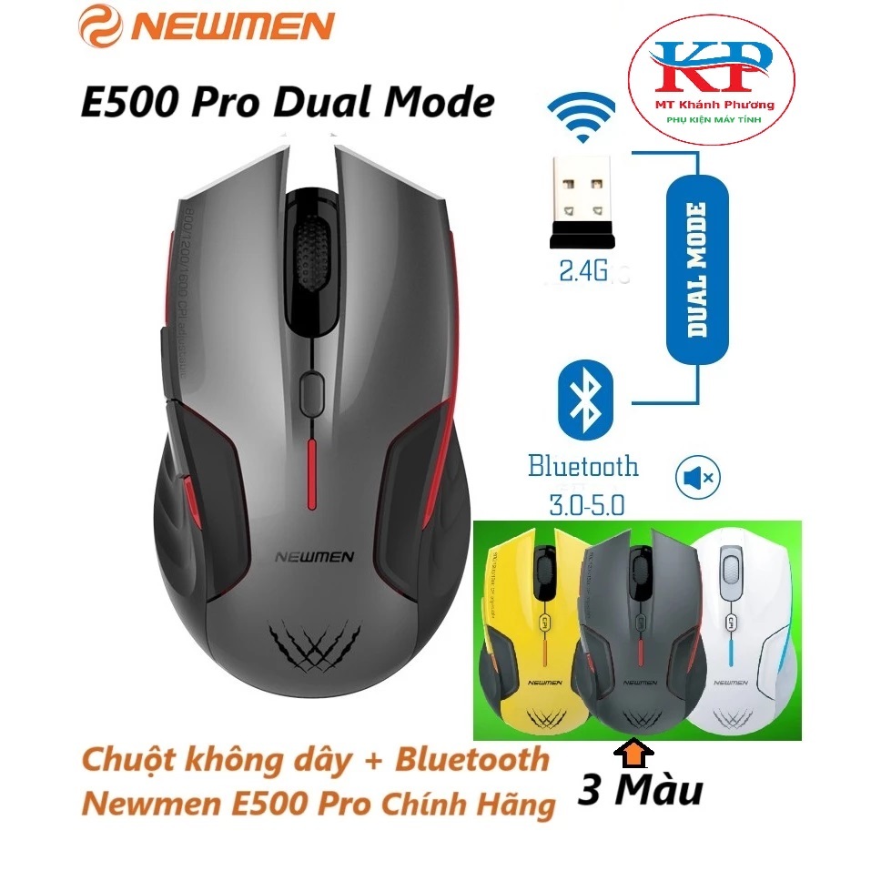Chuột không dây Newmen E500 Pro Dual Mode Gaming , đa chế độ kết nối 2 ...