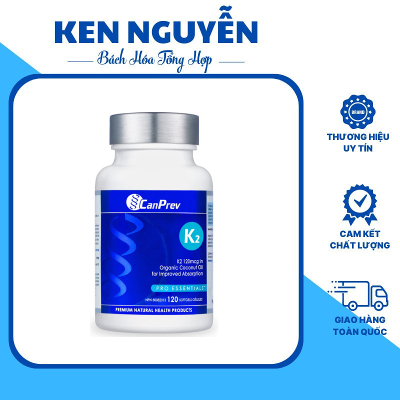 Canprev K2 120 viên bổ sung vitamin K2 cải thiện hấp thụ Canxi, hỗ trợ ...