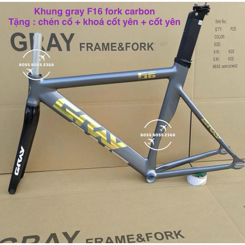 khung xe fixed gear Gray F16 càng carbon Real | Shopee Việt Nam