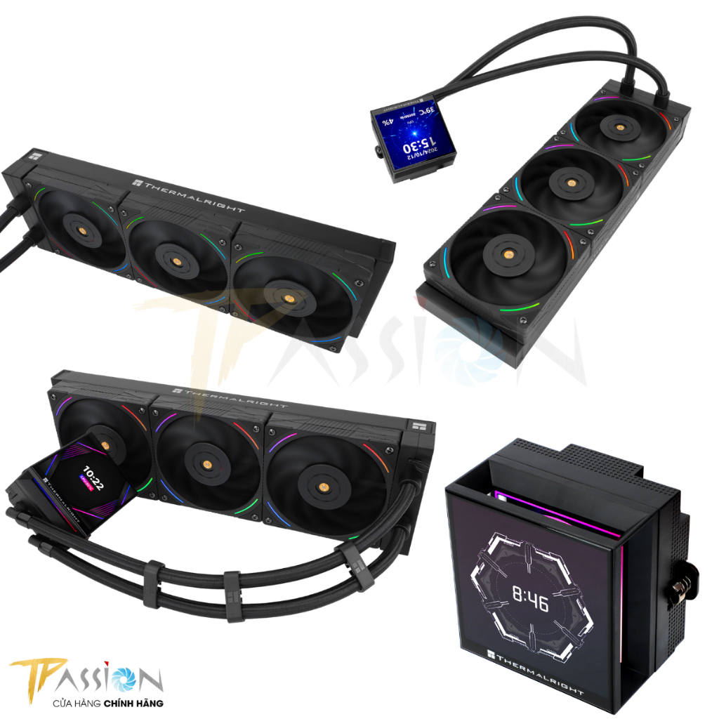 Tản nhiệt nước CPU AIO THERMALRIGHT HYPER VISION LCD 360 LED ARGB BLACK ...