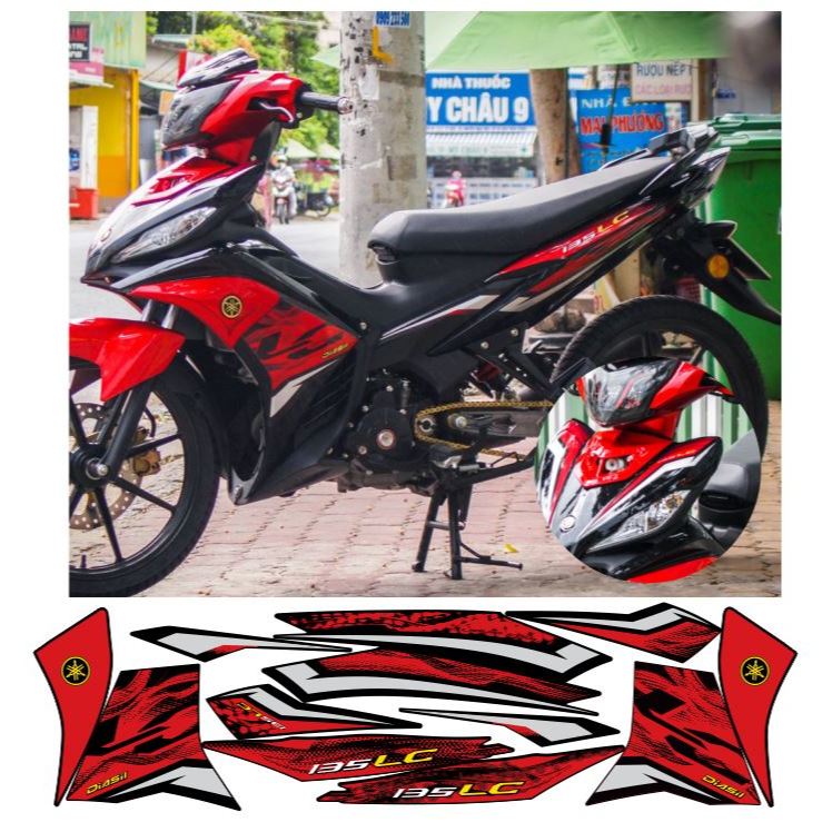 tem rời exciter 135 LC V7 đỏ | Shopee Việt Nam