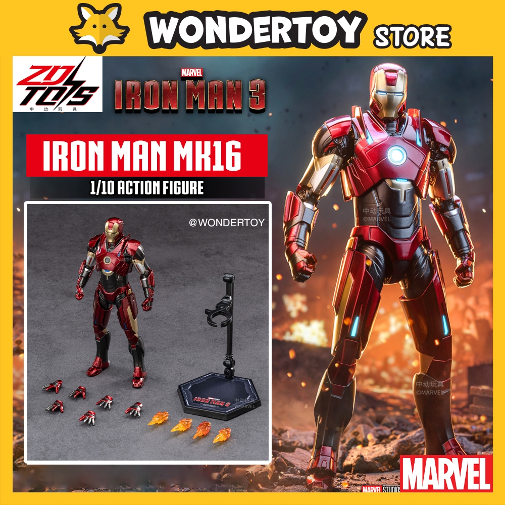 Mô Hình Chính Hãng ZD Toys Marvel Iron Man Mark 16 (MK16) 1/10 Action ...