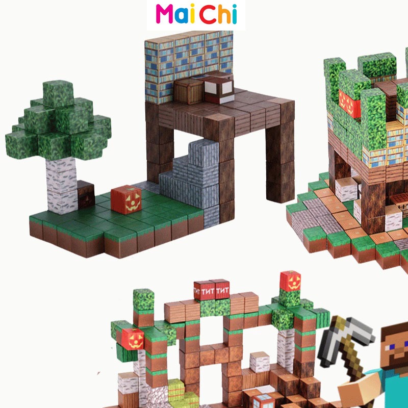 Khối Block Minecraft Nam Châm Từ Tính - Đồ Chơi Mô Hình Lắp Ráp Kiến ...