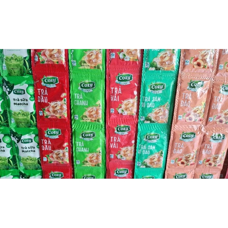 1 Dây Trà Hoà Tan Cozy Ice Tea 12 Gói x 25gr - Vị Trái Cây Thanh Mát ...