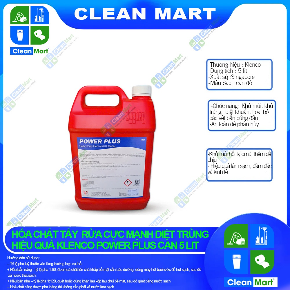 [KLENCO] Hóa Chất Tẩy Rửa Cực Mạnh Diệt Trùng Hiệu Quả Power Plus Can ...