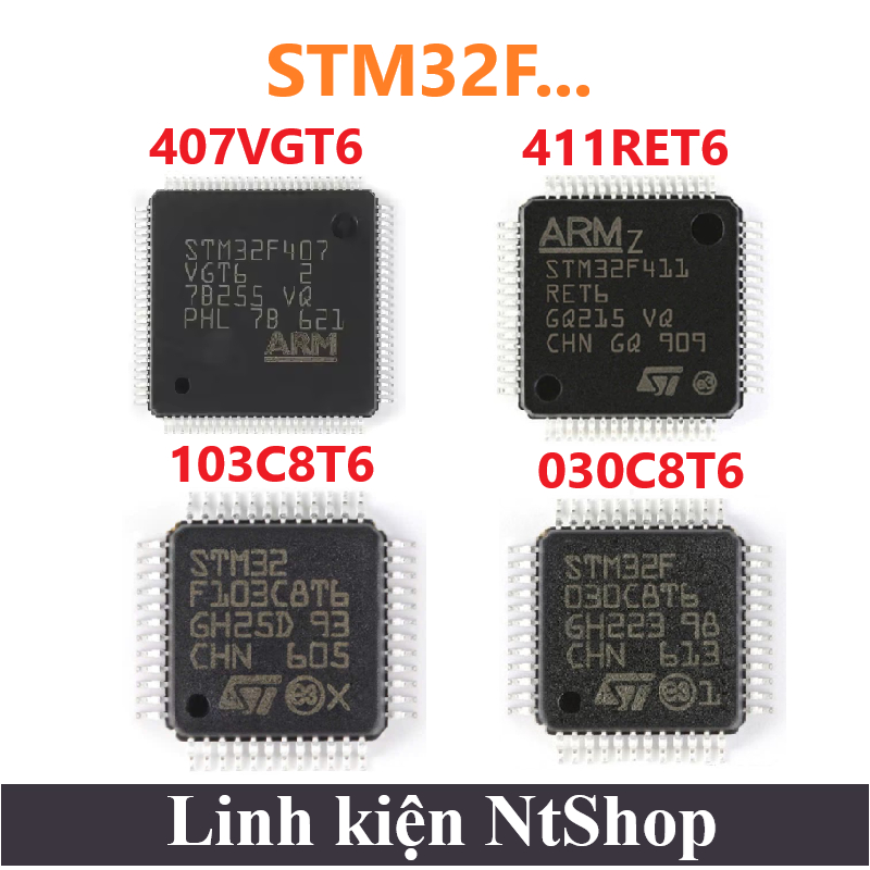 IC STM32F103C8T6 / STM32F030C8T6 / STM32F407VGT6 / STM32F411RET6 Vi điều khiển STM | Shopee Việt Nam