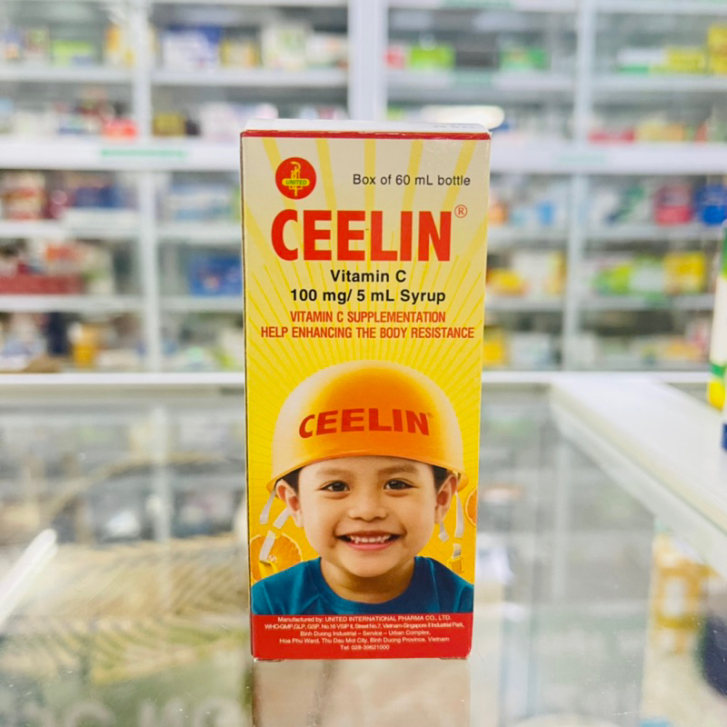 Siro Ceelin United bổ sung vitamin C, tăng cường sức đề kháng (60ml ...