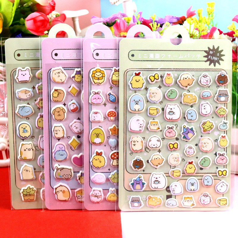 Sticker 3D kute dễ thương trang trí đồ dùng học tập, cho bé tập dán ...
