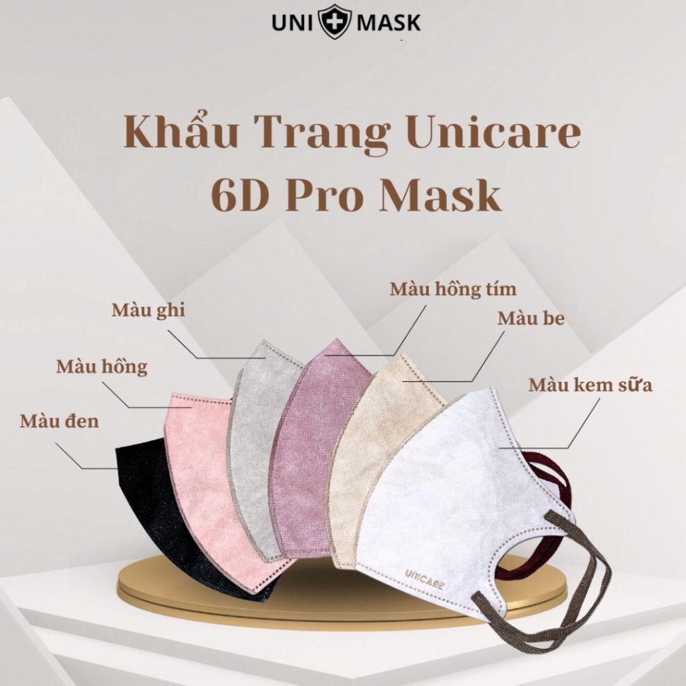 [Sỉ Thùng 100 Chiếc] Khẩu trang 6D PRO UNICARE, hàng cao cấp chính hãng UNI MASK | Shopee Việt Nam