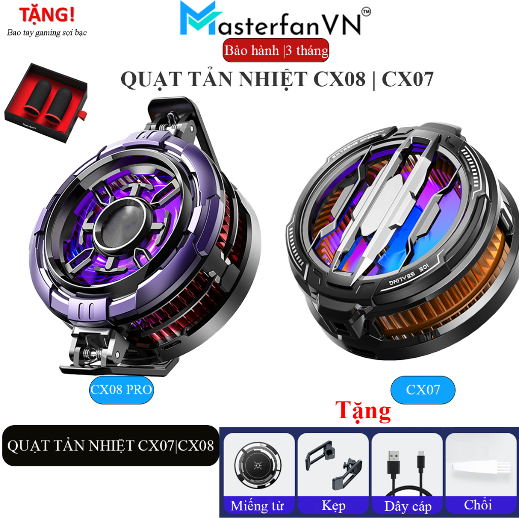 Quạt tản nhiệt điện thoại sò lạnh CX07 | CX08 thế hệ mới làm lạnh đóng ...