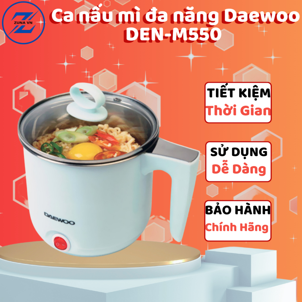Nồi đa năng mini, ca nấu mì đa năng Daewoo DEN-M550, dung tích 0.7 lít ...