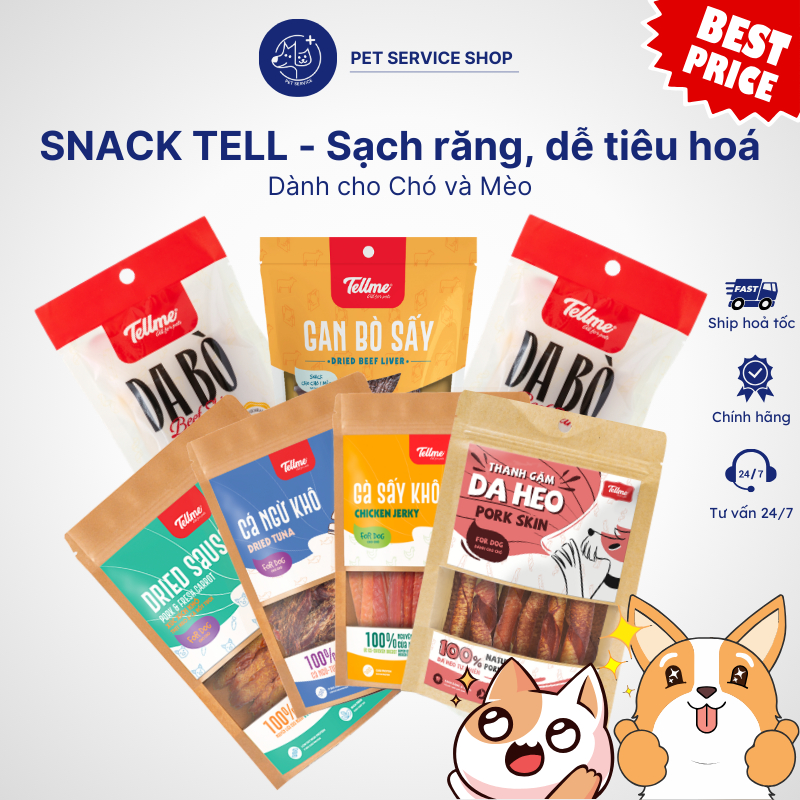 Snack Sấy Khô Cho Chó Mèo - Dinh Dưỡng, Dễ Tiêu, Lông Mượt TELL ME ...