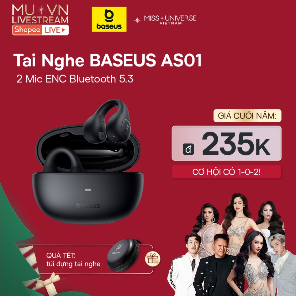 Tai Nghe Không Dây Baseus E16 / AS01 TWS Bluetooth 5.3 Có Hai Micro ENC ...