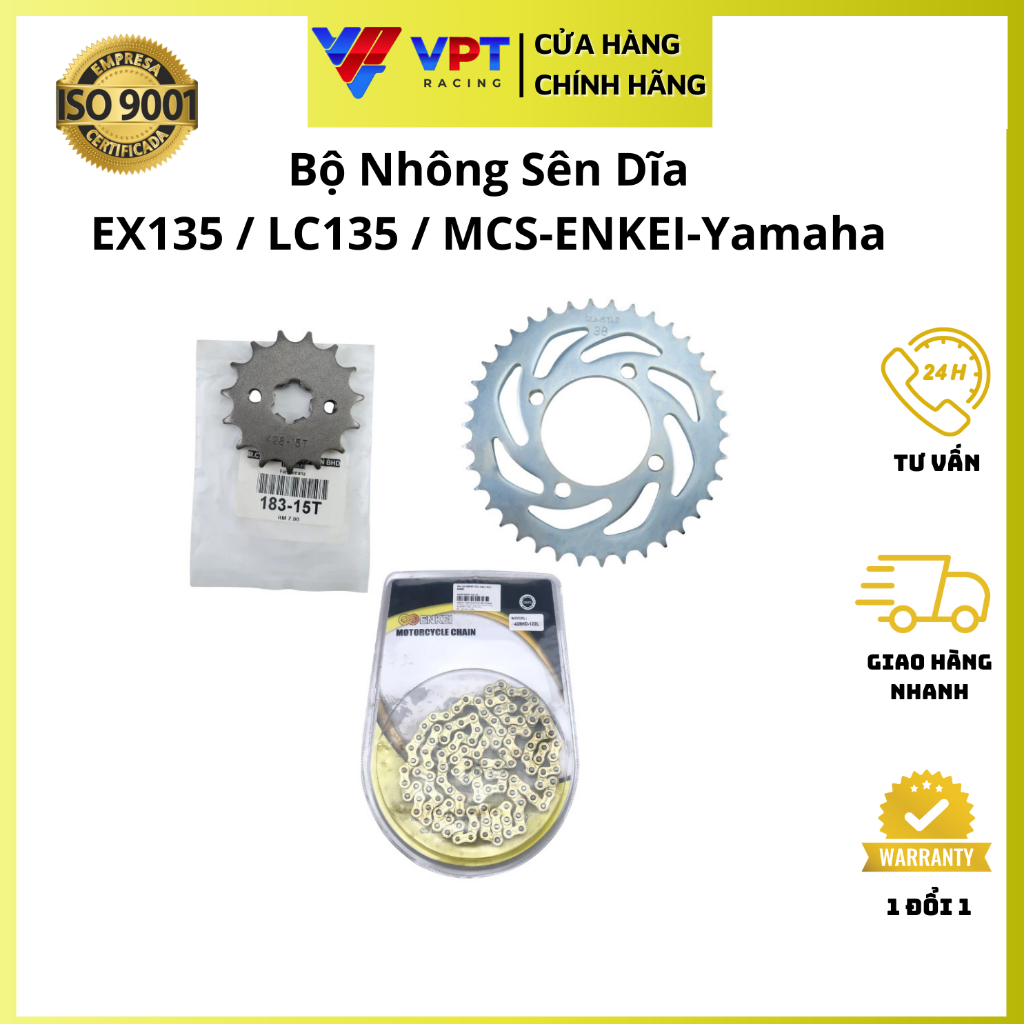 Bộ Nhông Sên Dĩa Yamaha Exciter 135 / LC135 Chính Hãng MCS / ENKEI / Yamaha 428 | Shopee Việt Nam