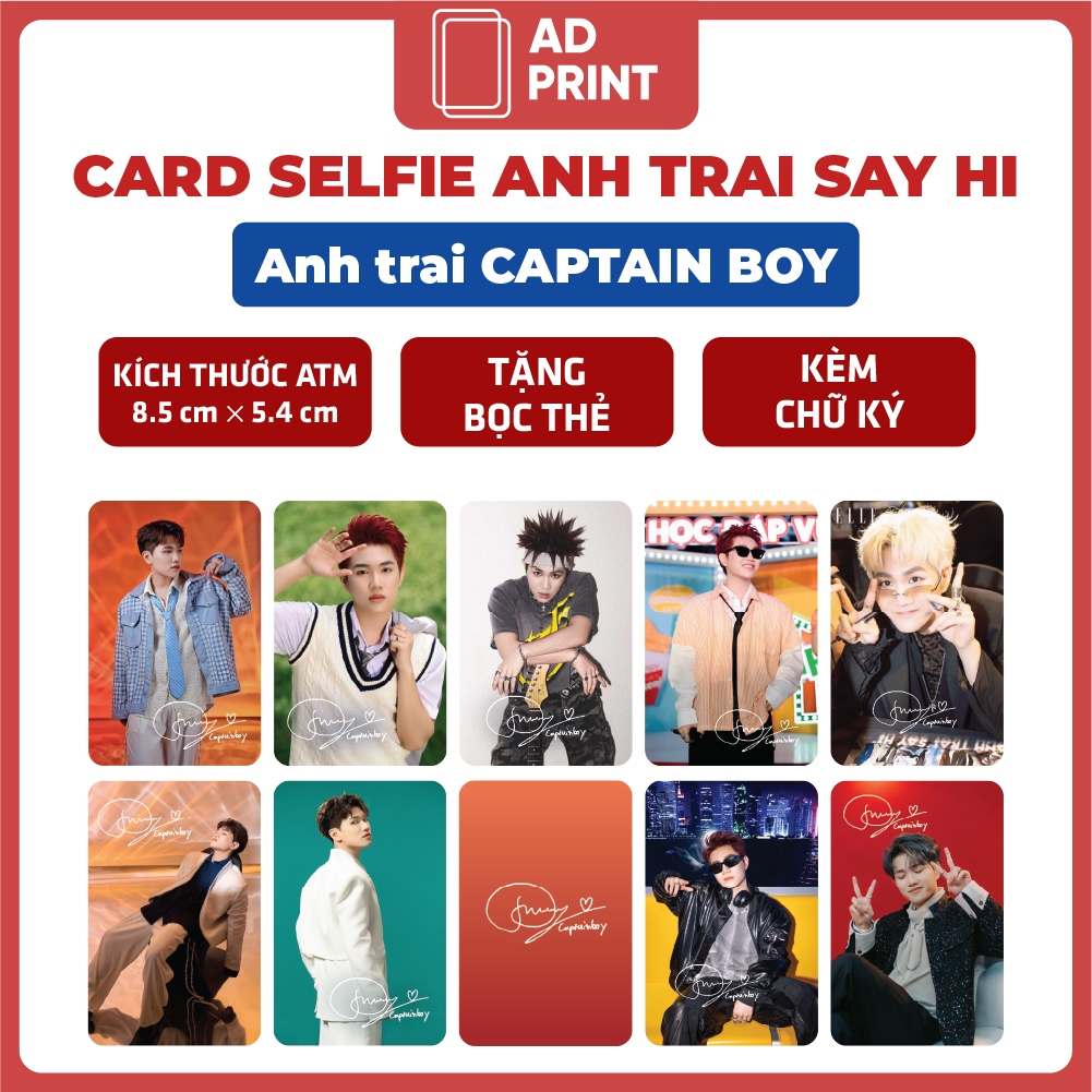 Set 10 Ảnh Selfie Bo Góc ATSH Captain Boy Có Chữ Ký, Cứng Cáp, Sưu Tầm ...