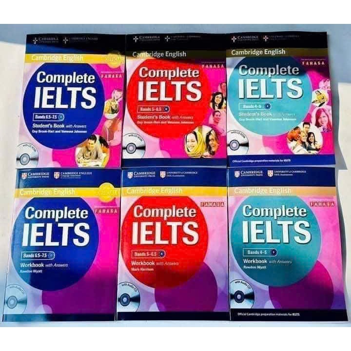 Sách Complete Ielts Band 4-5, 5-6.5, 6.5-7.5 (sách in màu KHÔNG PHẢI ...