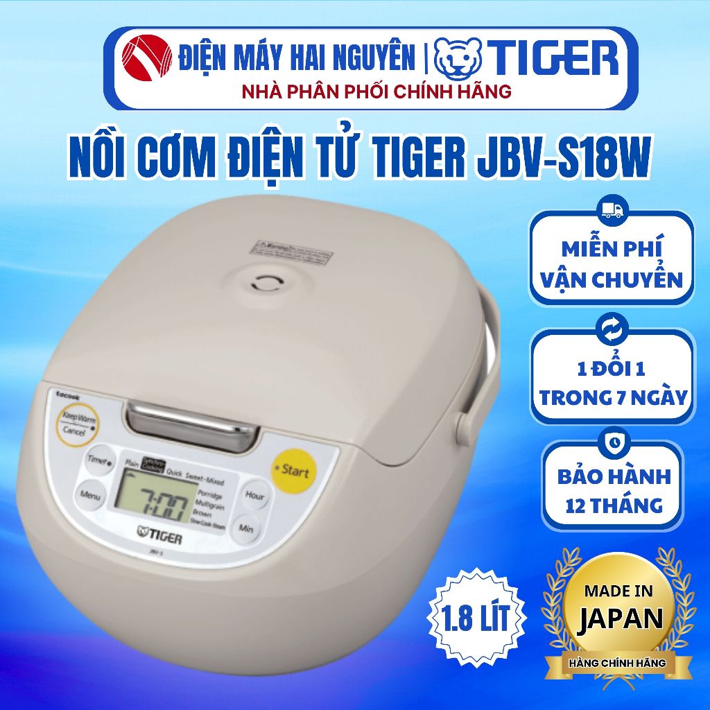 Nồi cơm điện tử Tiger JBV-S18W 1.8 lít | Shopee Việt Nam