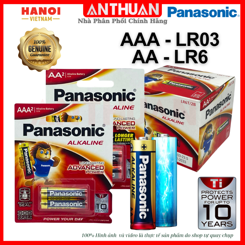 Hộp 24 viên Pin AA - AAA Panasonic Alkaline LR03 LR6 Pin Tiểu 2A Pin ...