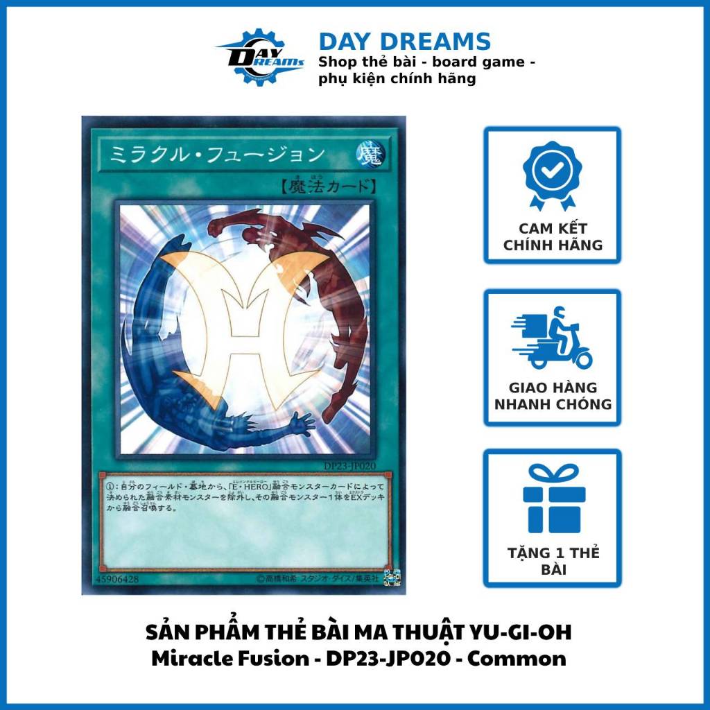 THẺ BÀI YUGIOH CHÍNH HÃNG: Miracle Fusion - DP23-JP020 - Common | Shopee Việt Nam