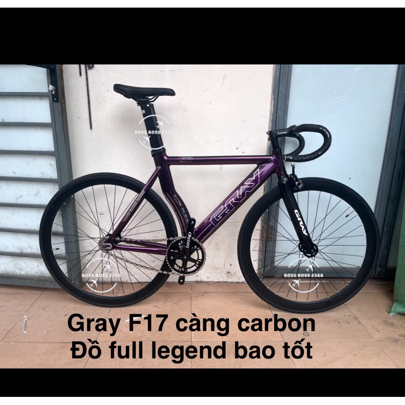 xe đạp thể thao fixed gear Gray F17 Real ( tặng nhiều đồ nhất ...