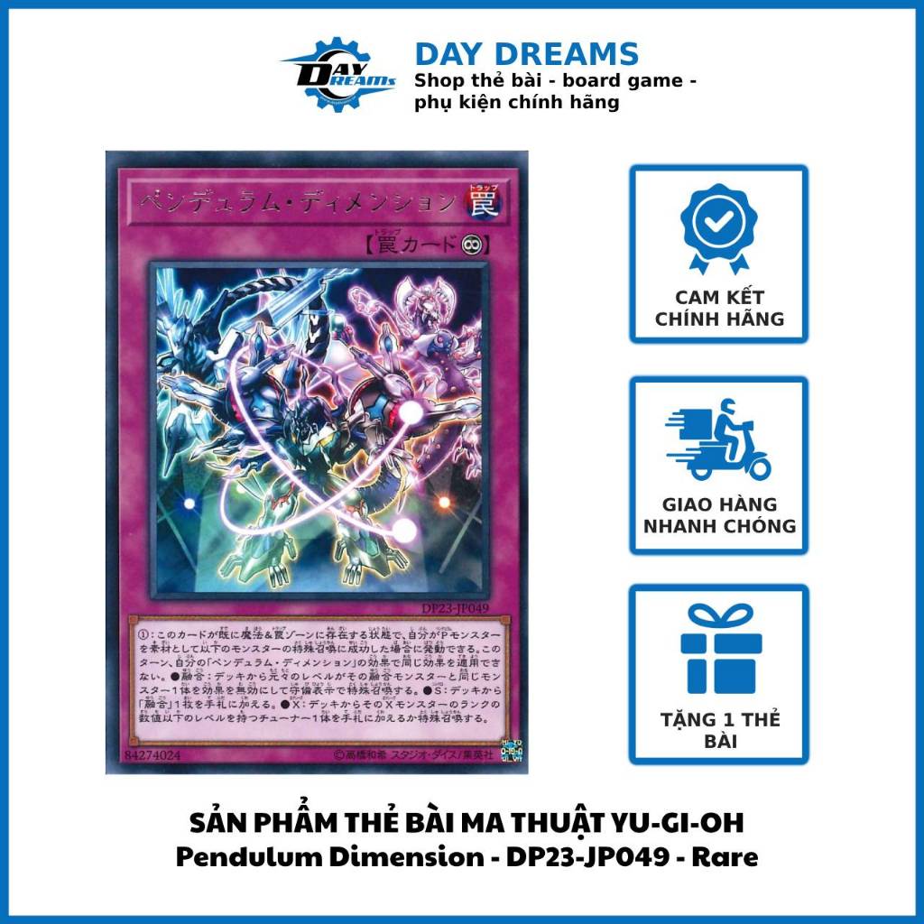 THẺ BÀI YUGIOH CHÍNH HÃNG: Pendulum Dimension - DP23-JP049 - Rare | Shopee Việt Nam