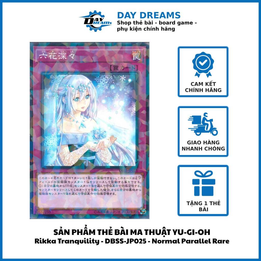THẺ BÀI YUGIOH CHÍNH HÃNG: Rikka Tranquility - DBSS-JP025 - Normal Parallel Rare | Shopee Việt Nam