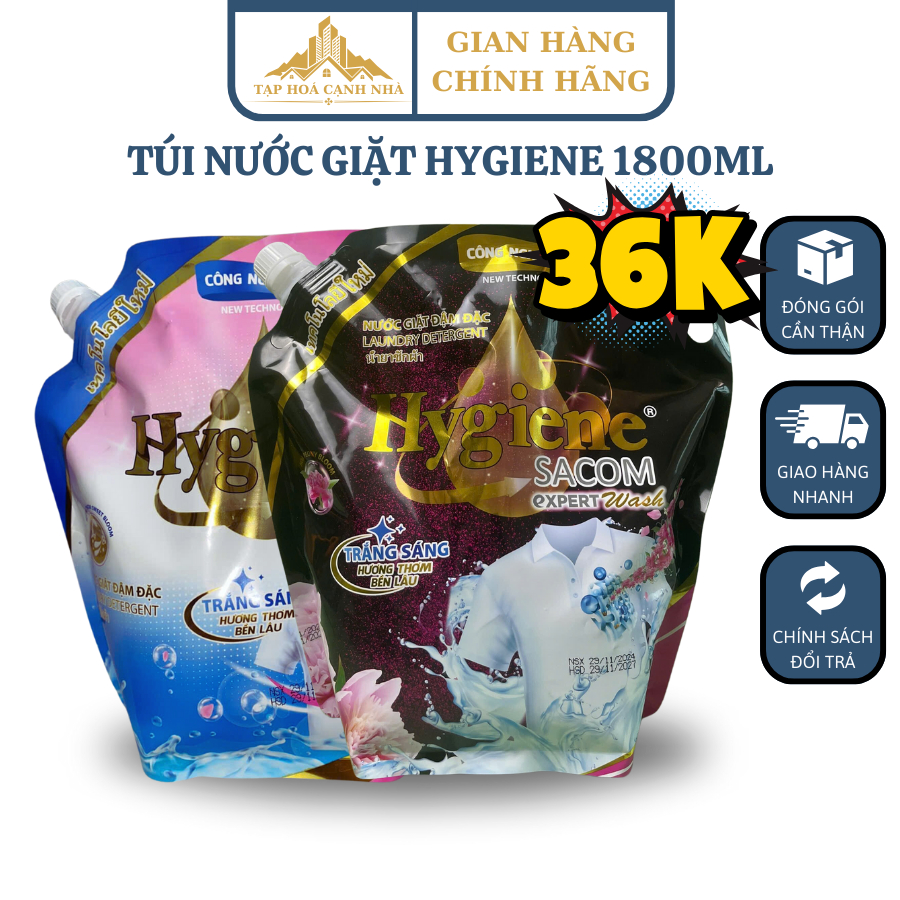 Túi Nước GIặt Xả HYGIENE 1800ML Nhập Khẩu Chính Hãng - Tạp Hoá Cạnh Nhà | Shopee Việt Nam