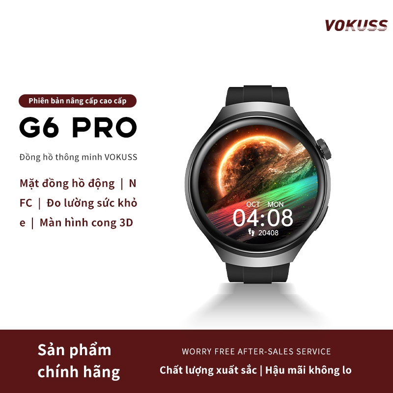 VOKUSS Đồng hồ thông minh mới G6 Pro kết nốt Bluetooth giá sốc nhiều chức năng+Nghe gọi,nhận ...