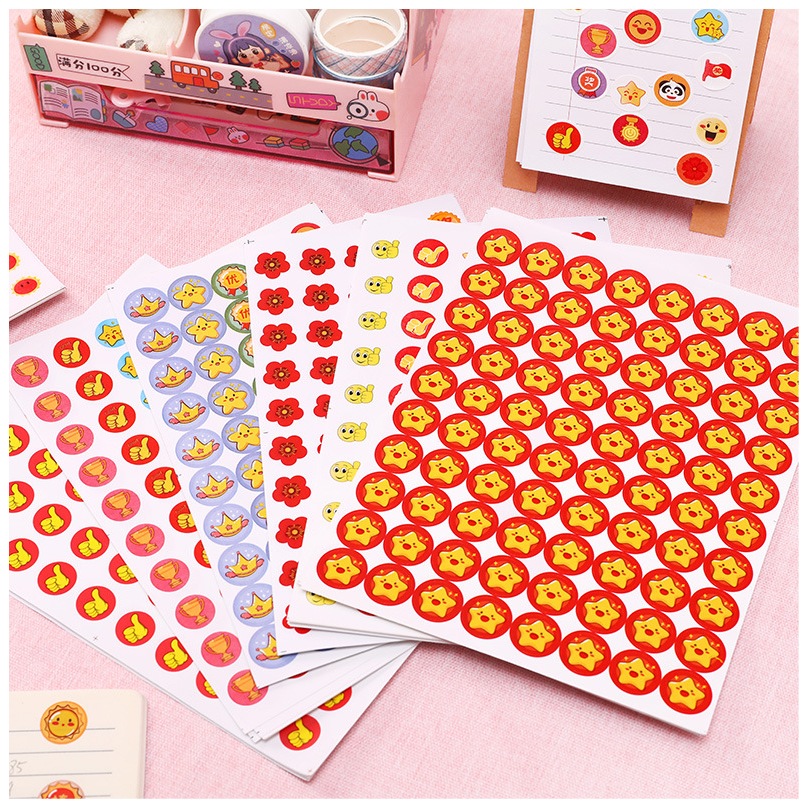 Sticker khen thưởng cho bé và học sinh set 10 tờ nhiều hình PK9994 ...