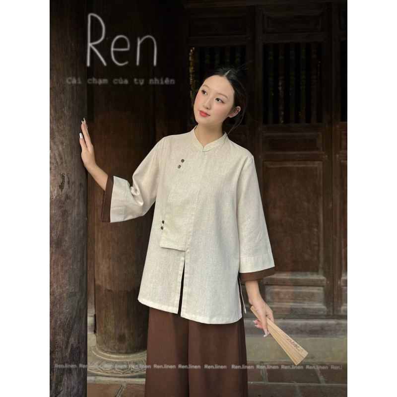 Pháp phục lễ Phật Đồ Lam đi chùa linen Kha Nguyệt Renlinen | Shopee ...