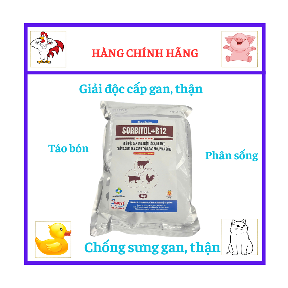 SORBITOL + B12 ( Giải độc gan thận, Kích thích thèm ăn) 1Kg | Shopee ...