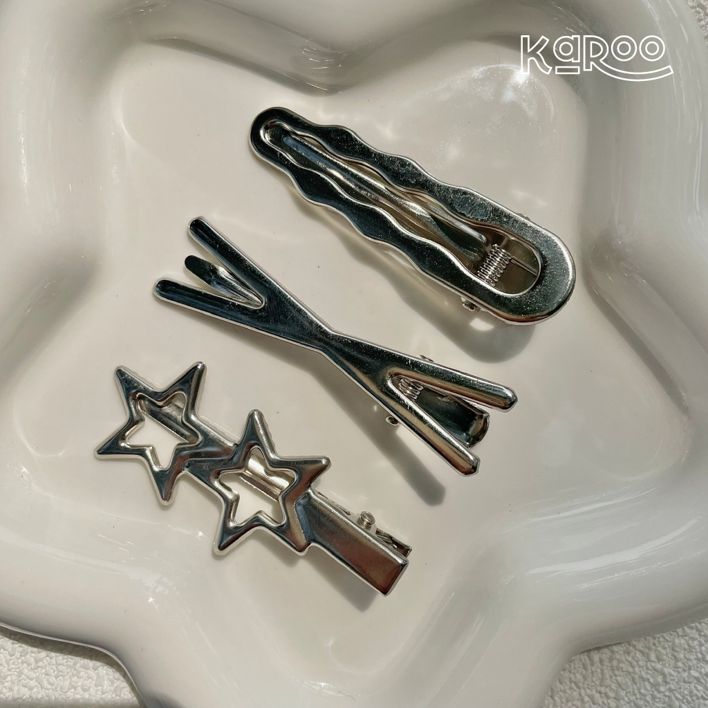 Kẹp Tóc KAROO Y2k Kim Loại | Shopee Việt Nam
