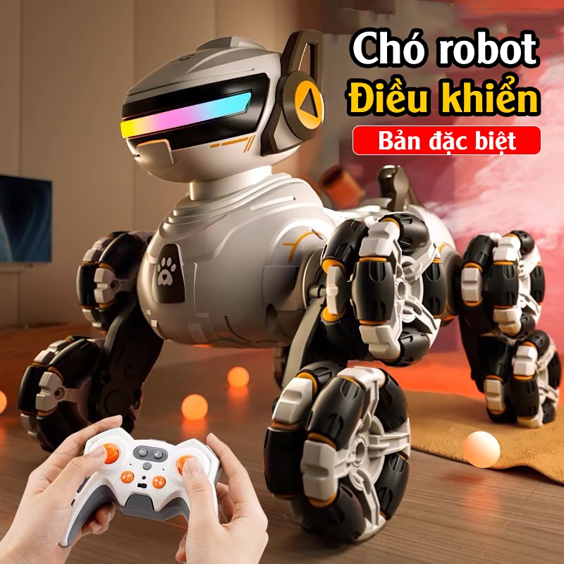 Robot Chó thông minh 8 bánh có thể di chuyển trên nhiều địa hình Có ...