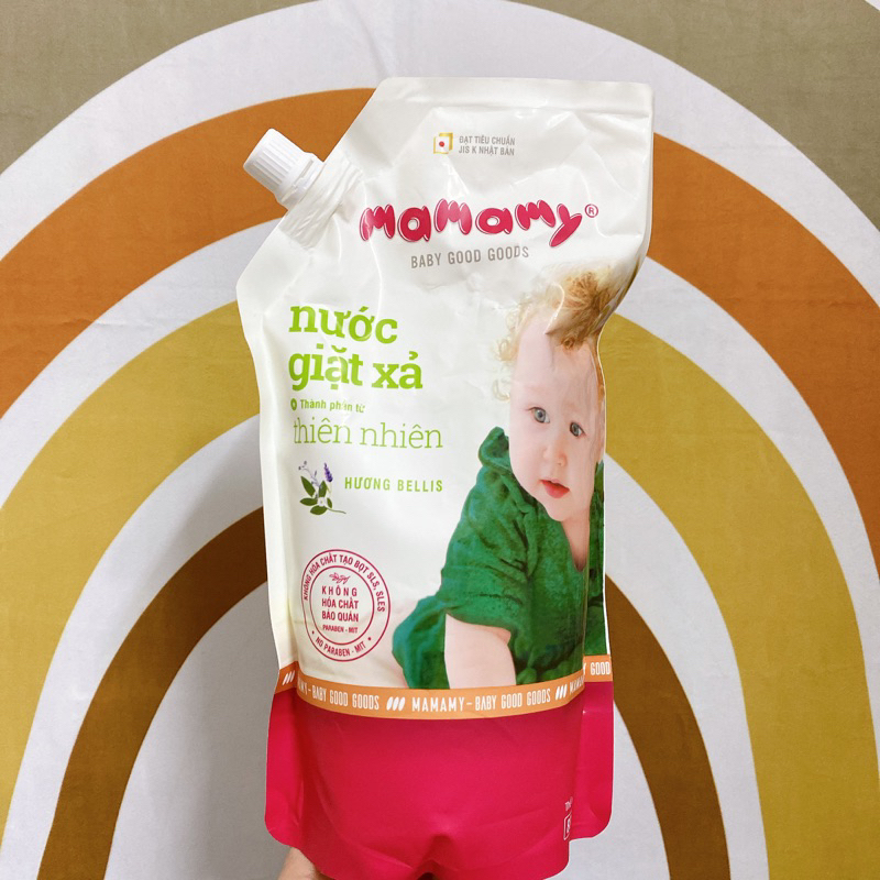 NƯỚC GIẶT XẢ THIÊN NHIÊN MAMAMY 800ml (sản phầm dùng được cho trẻ sơ ...