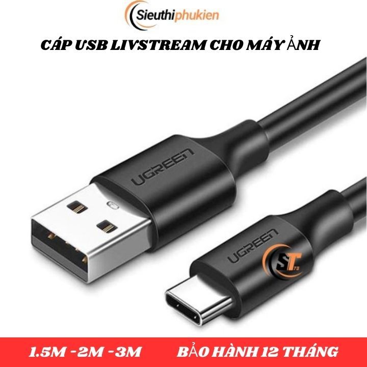 Dây livestream kết nối máy ảnh Sony A7C, A74 , A7 IV với máy tính dài 1.5m 2m 3m , cáp máy ảnh ...