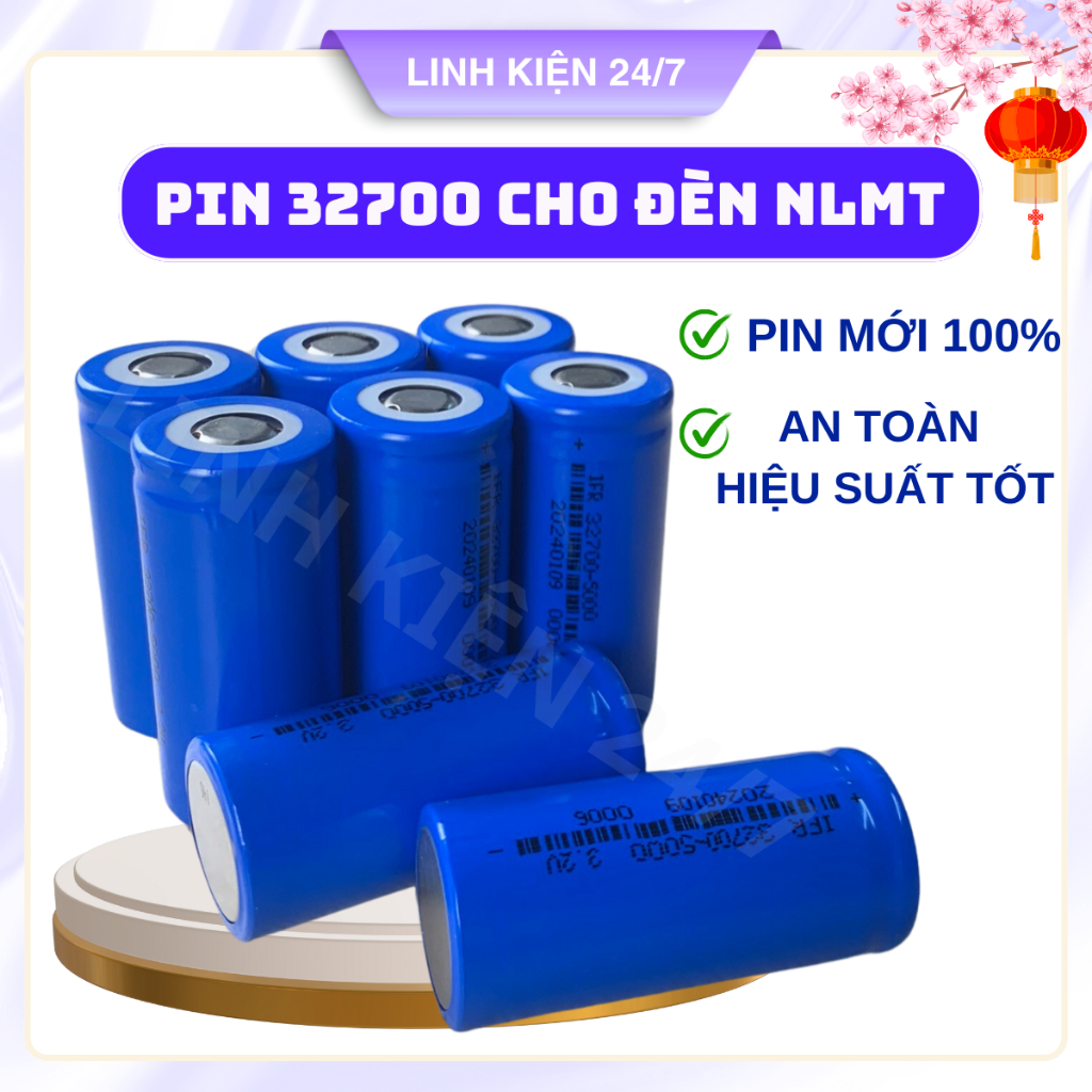 Pin Sạc 32700 Mới Dùng Cho Đóng Bình Xe Máy NLMT Loại A Mới Nhất Hiện ...