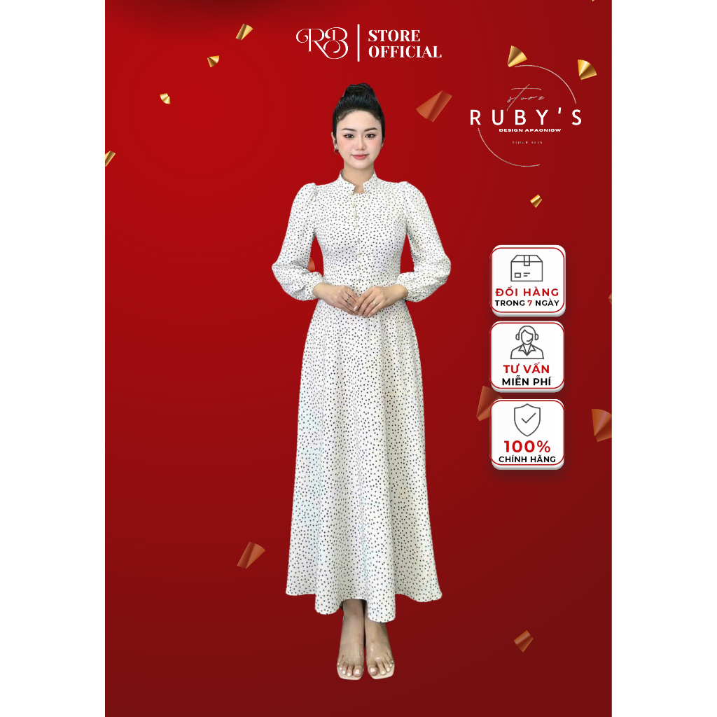 Đầm trung niên thiết kế tặng mẹ RUBY'S STORE chất Lụa Mango đi cưới đi tiệc sang trọng, đủ size ...