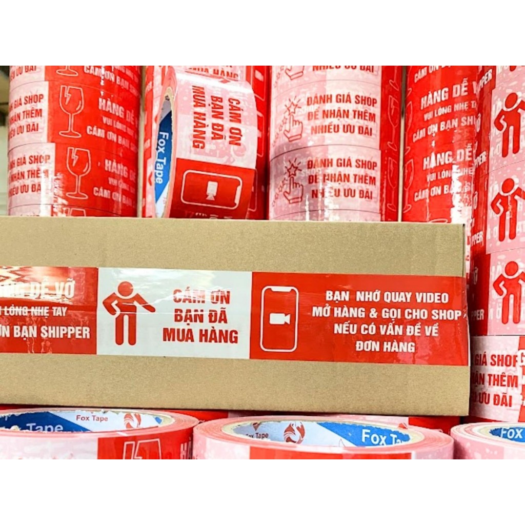 COMBO giá rẻ 1 cây (6cuộn) băng keo trong, đục loại 100YARD, 200YARD, 300YARD, băng keo hàng dễ ...