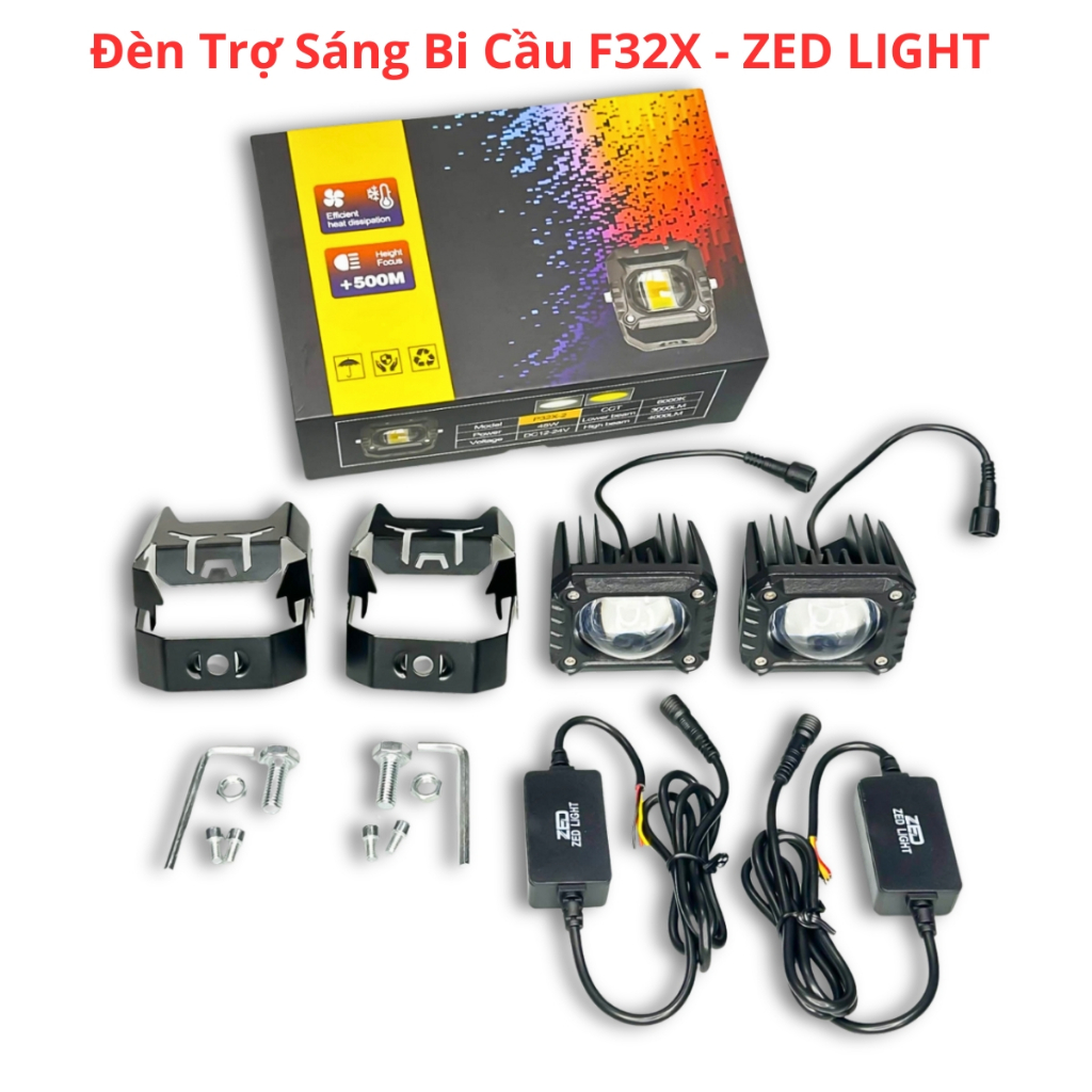 Đèn LED Trợ Sáng F32X ZEDLIGHT - 45W Ánh Sáng Mạnh Mẽ Cos Vàng Pha Trắng Chống Nước - BH 24 ...