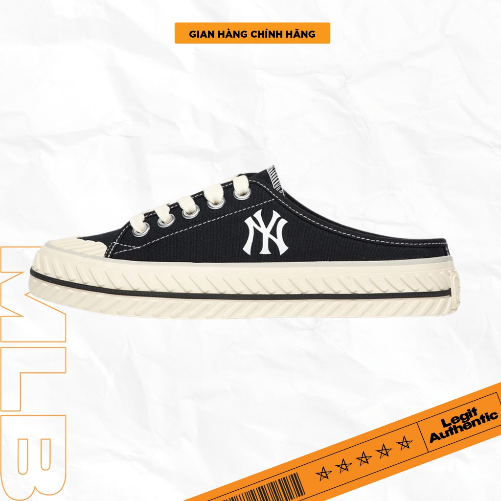 [Hàng chính hãng] Giày MLB Mule Playball Origin New York Yankees Black ...
