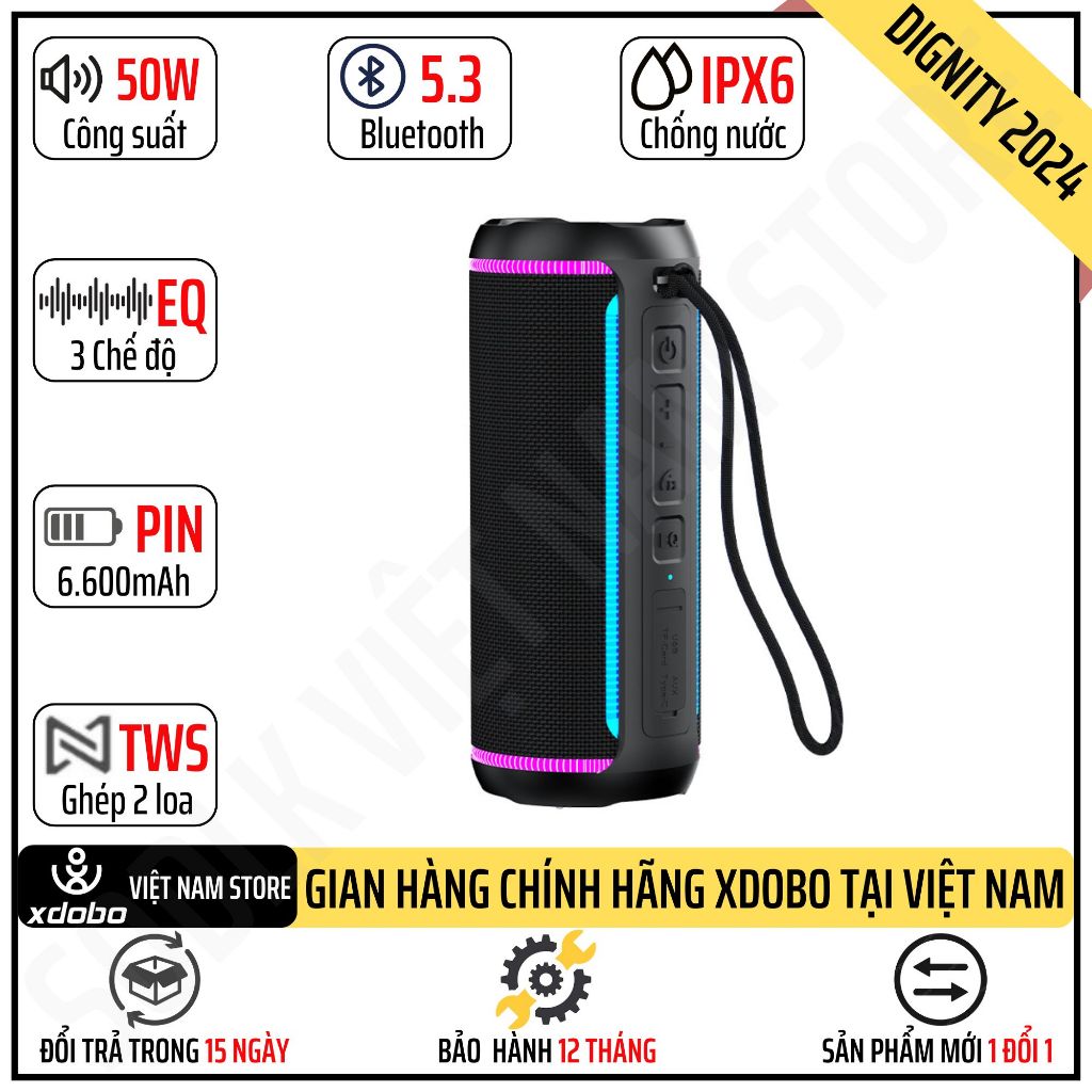 Loa Bluetooth Xdobo Dignity 2024 Công suất 50W Siêu Trầm Bản Cập Nhật ...