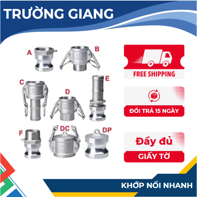 Khớp nối nhanh INOX 304 Type F (kiểu F) DN15-DN50 | Shopee Việt Nam