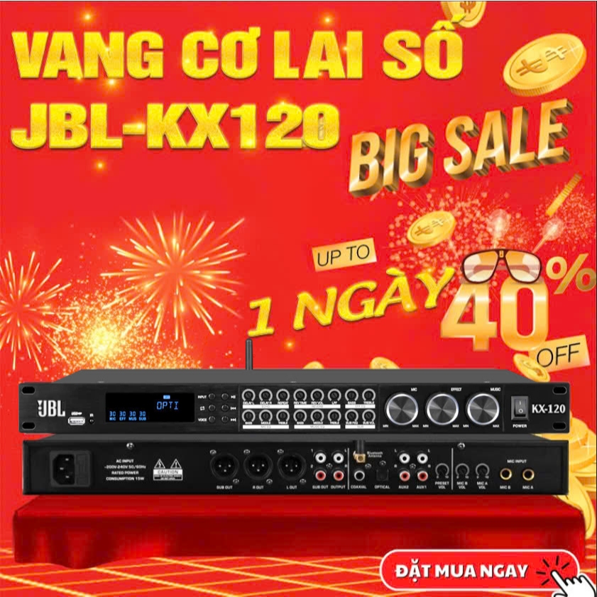 Vang Cơ Lai Số JBL KX-120 Thế Hệ Mới, Tích Hợp Bluetooh, Cổng Quang Usb ...