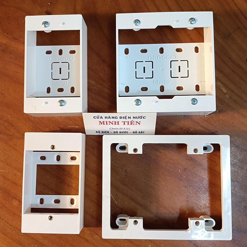 Hộp Đế nổi Đơn NN101,đế nổi đôi NN102 Nanoco (Pana),nổi đơn thấp SINO ...