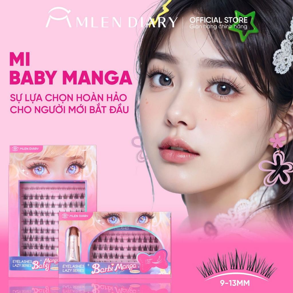 [KOL] Lông Mi Giả ANIME HOẠT HÌNH MLEN DIARY Mi Cụm Mềm Mại Và Keo 4in1 ...